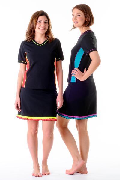 Adventure Chic V Neck Short Sleeve Swim Shirt - Chlorine Proof | HydroChic